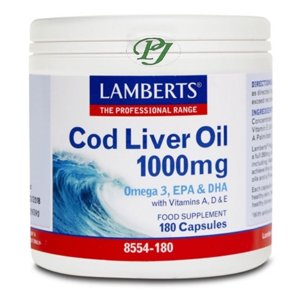 Aceite Higado Bac. Cod Liver 180 Capsulas - Lamberts - Naturcent